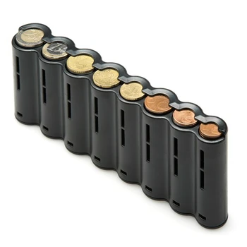Portable Large High Capacity 8 Euro Coins Black Abs Dispenser & Sorter ...