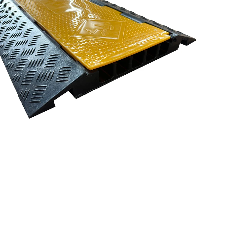 5-Channel PVC Trunking Heavy Duty Rubber Plastic Cable Protector Cover ...