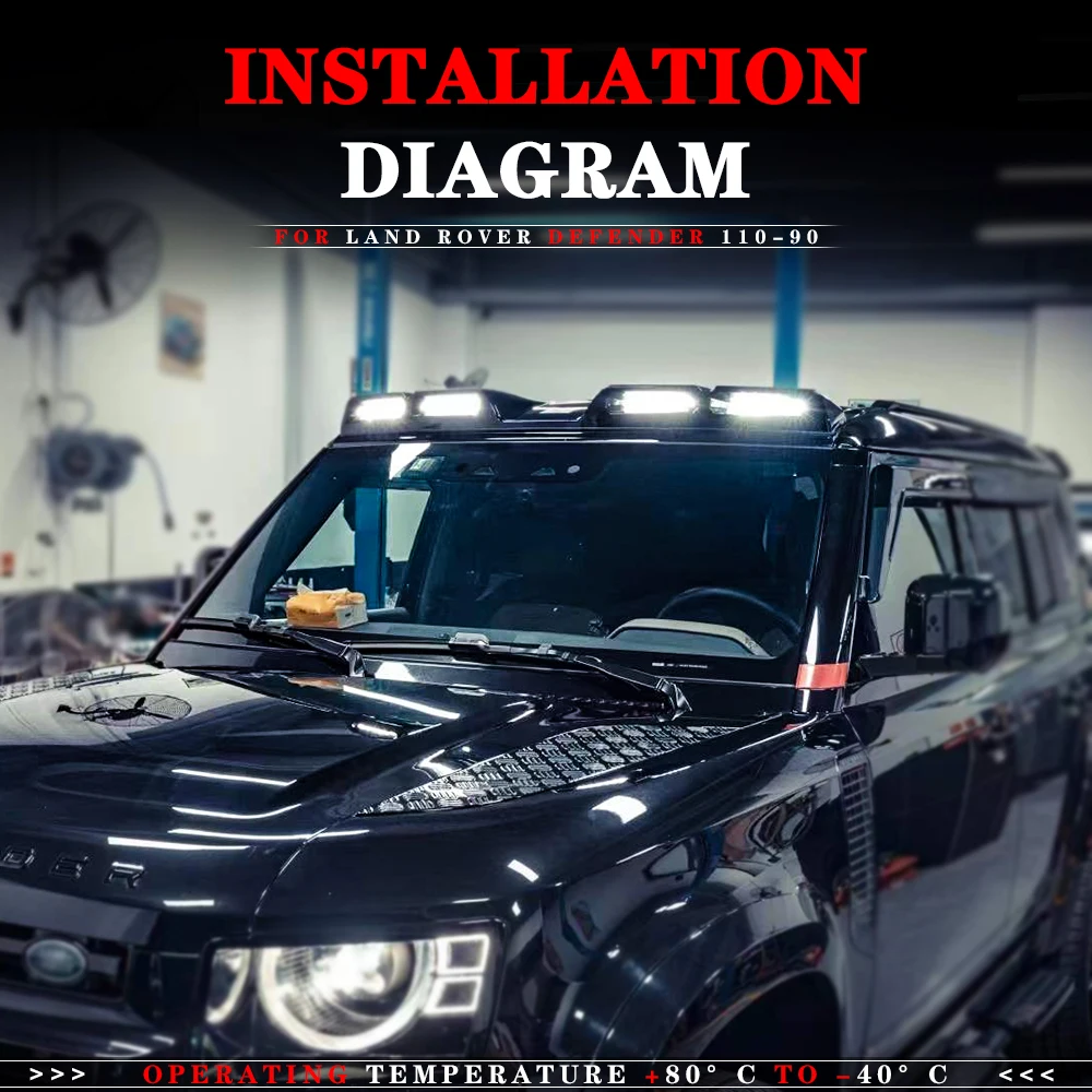 Glossy Black Top Light Luggage Rack Off-road Adventure Light For Land ...