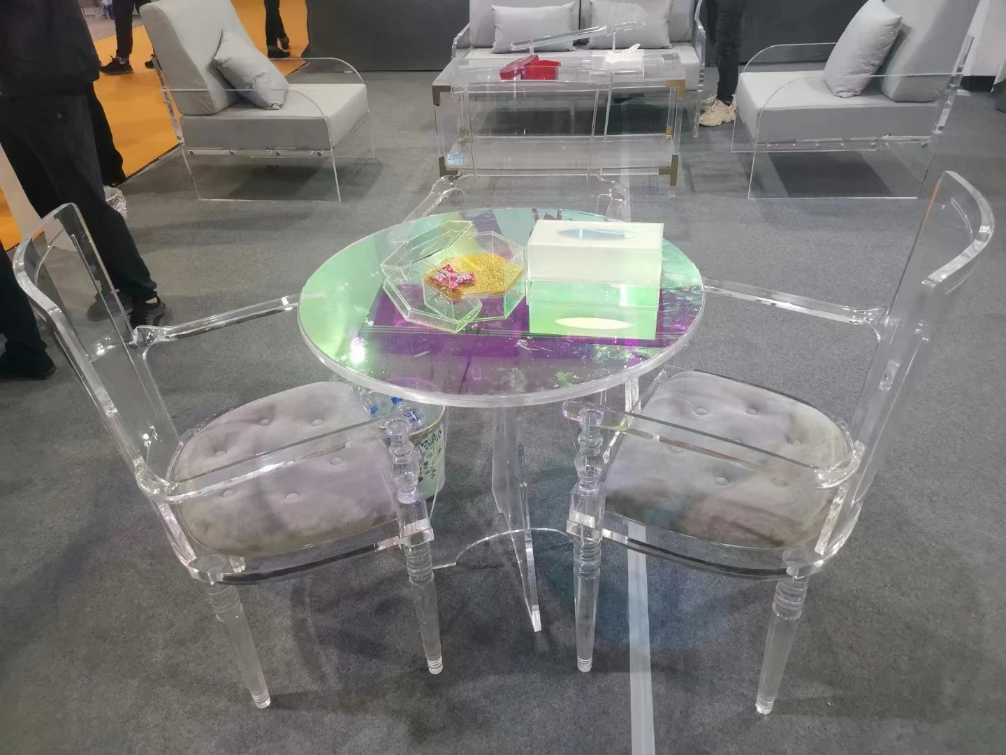Luxury Custom Transparent Acrylic Table Family Hotel Living Room ...