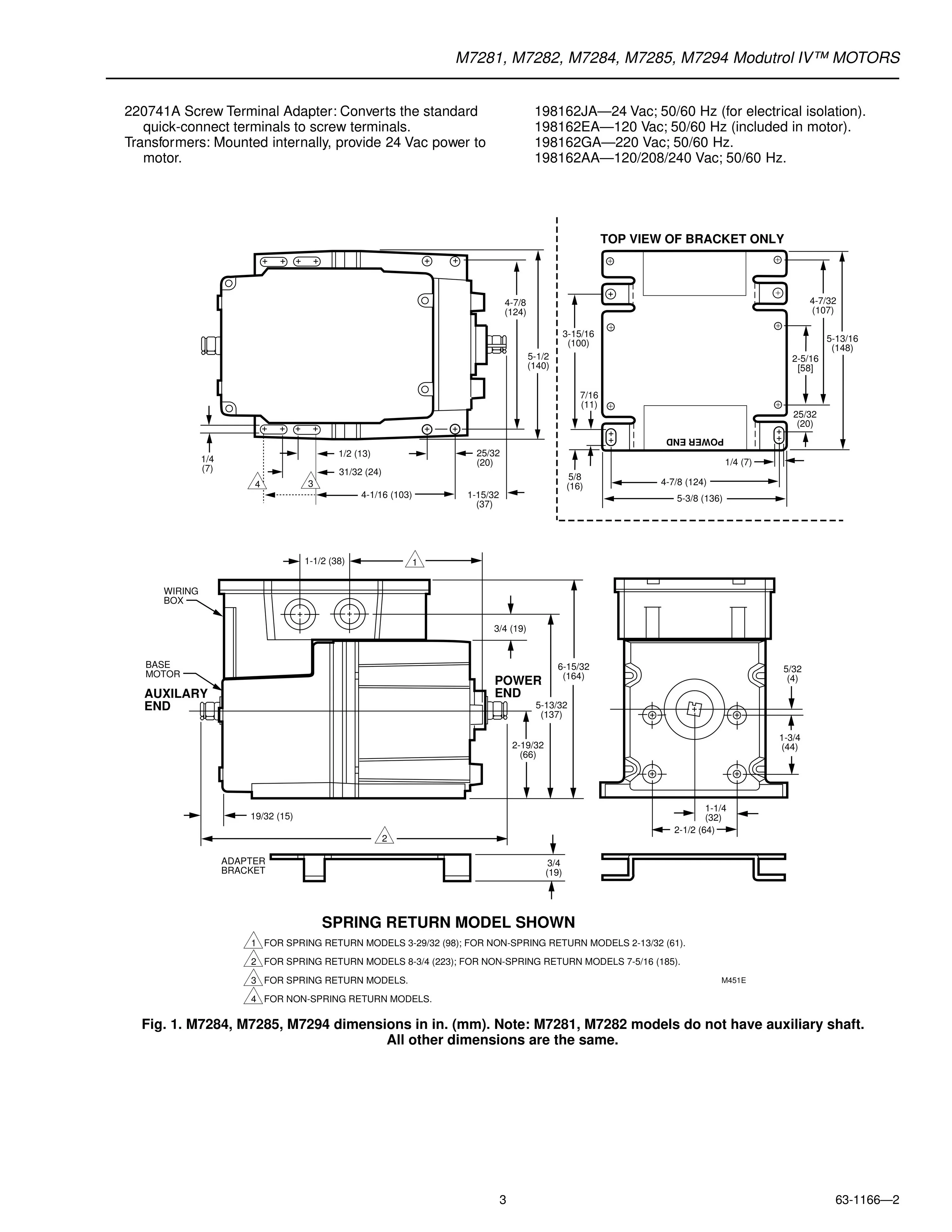 Honeywell M7285A1003 Modutrol IV Motors - Reliable Performance