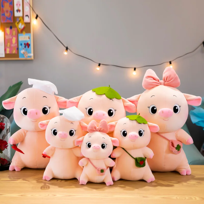 Cute Baby Pig Plush Toy Couple Pig Soft Doll Sleeping Soft Pillow pink ...