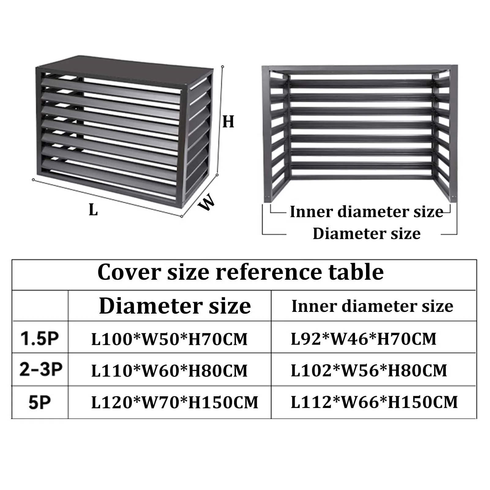 Aluminum Insulation Louver Decorative Outdoor Cleaning Cubre Aire ...