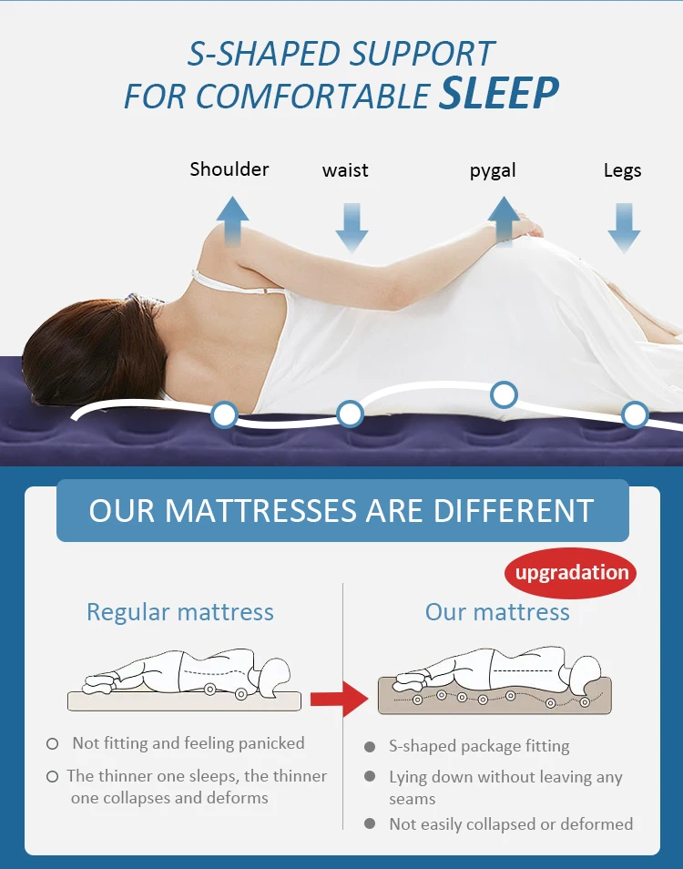 BS-H21 Pvc Lilo air Mattress Water Inflatable Sea Mattress With ...