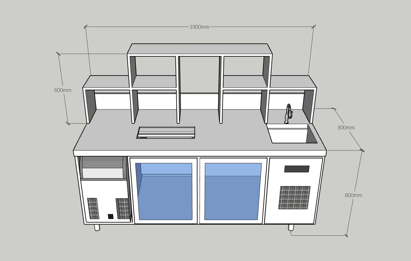 Commercial Automatic Bubble Tea Counter - Popping Boba Set