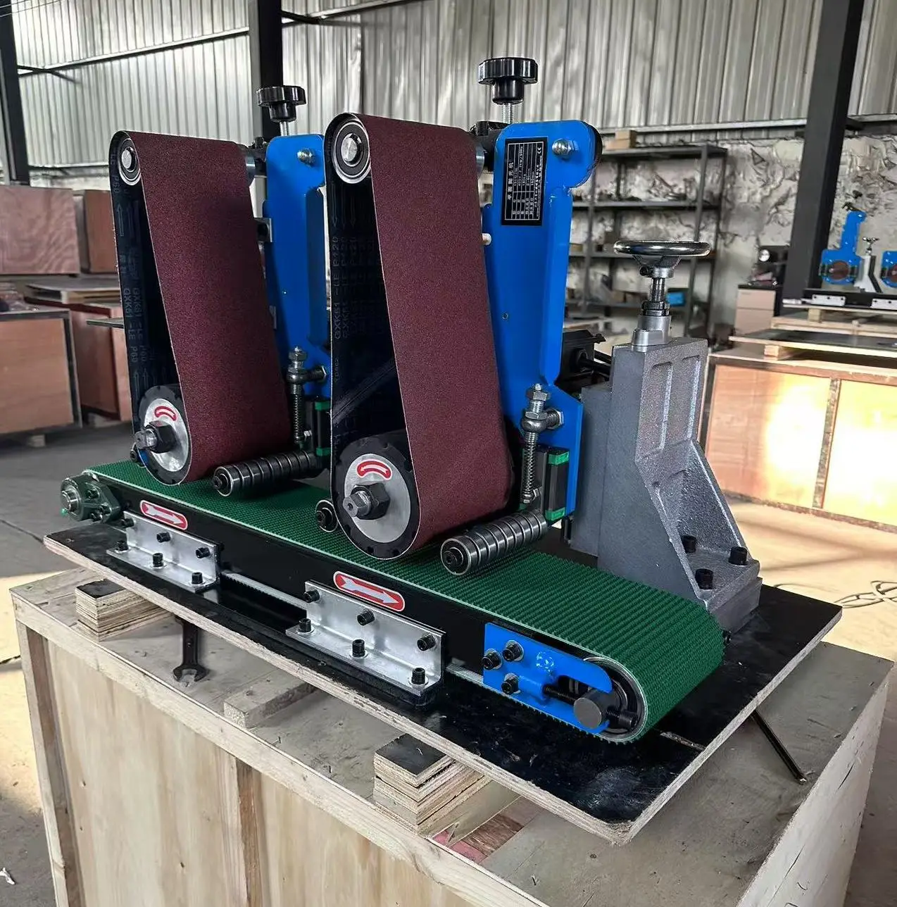 Small square Tube Roller Brush Hairline Polishing Machine Aluminum ...