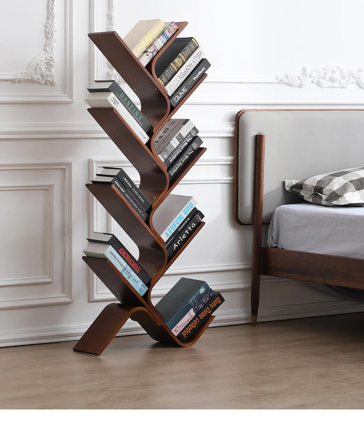 Tree Bookshelf Vertical Bookshelf Book Storage Organizer Floor Standing ...