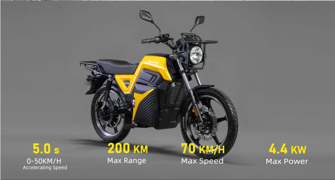 Dihao Factory Electric Motorcycle 2000w 72v City Electric Motorcycle ...