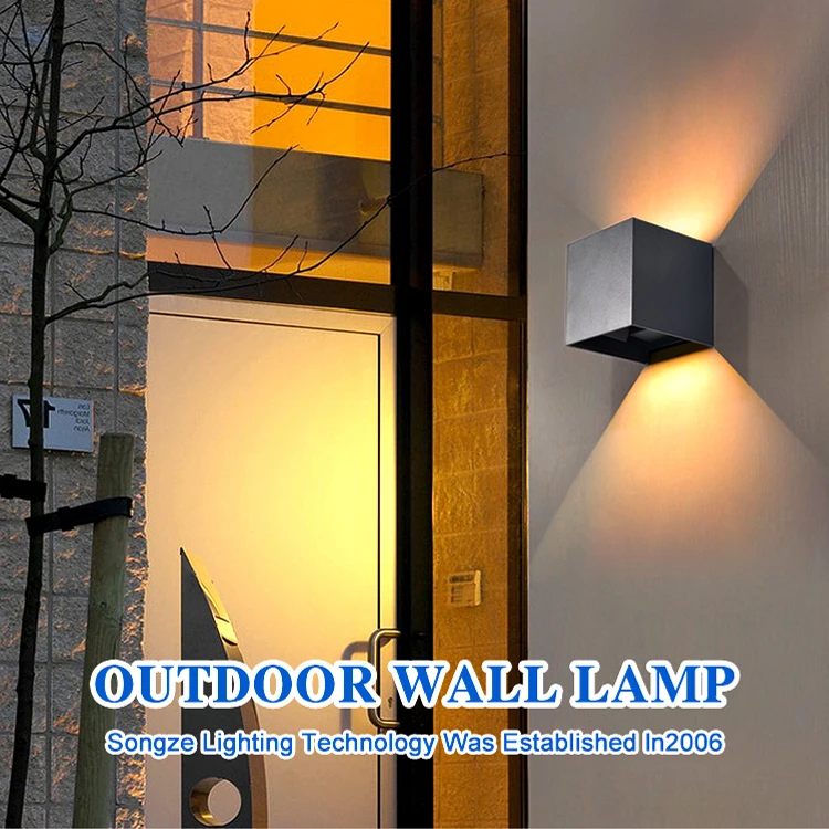 Modern Ip54 Waterproof Square Wall Mounted Led Wall Light - Buy Ip54 ...