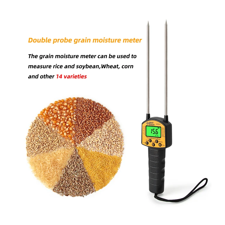 Digital Grain Moisture Meter Hygrometer Use for Corn Wheat Rice Bean ...