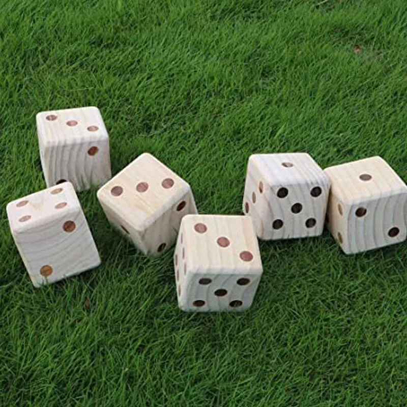 Solid Wooden Garden Dice Set for Outdoor Fun Includes 6 Dice| Alibaba.com