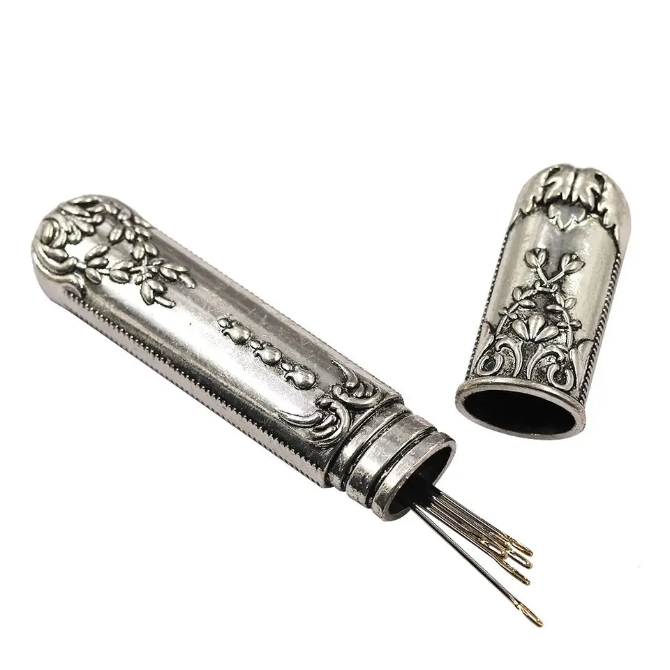 1Pcs Sewing Needle Stainless Steel Needle Case Vintage Storage Box Pin ...