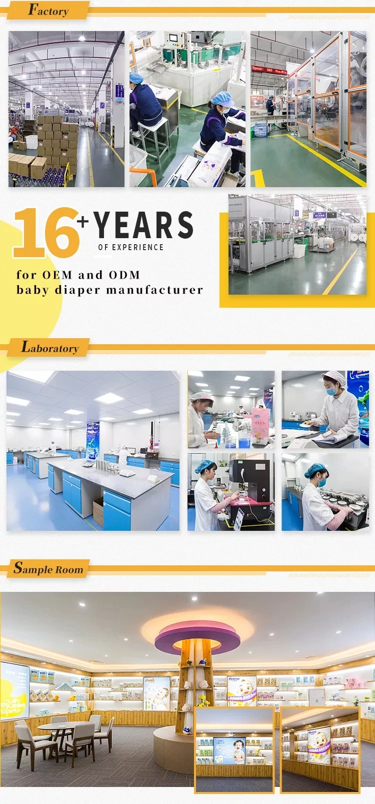 FREE SAMPLE Custom Wholesale SAP Super Absorbing Baby Diapers
