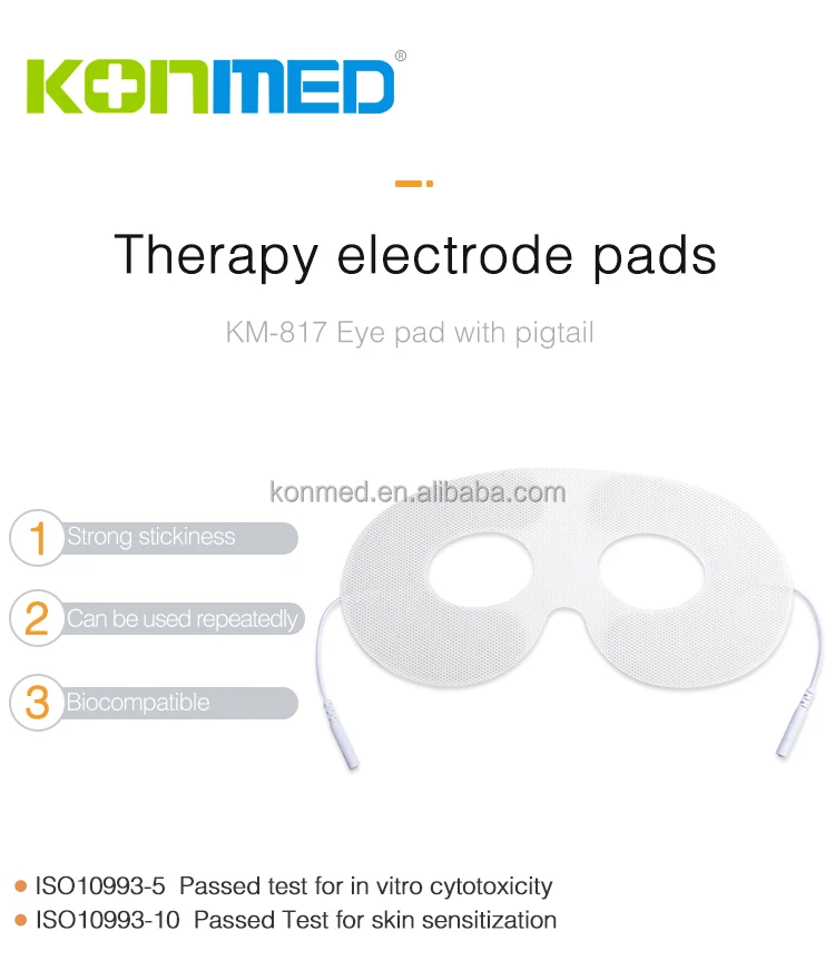 Dual Channel Adhesive Electrode Eyes Pads Tens Unit Muscle Stimulator ...