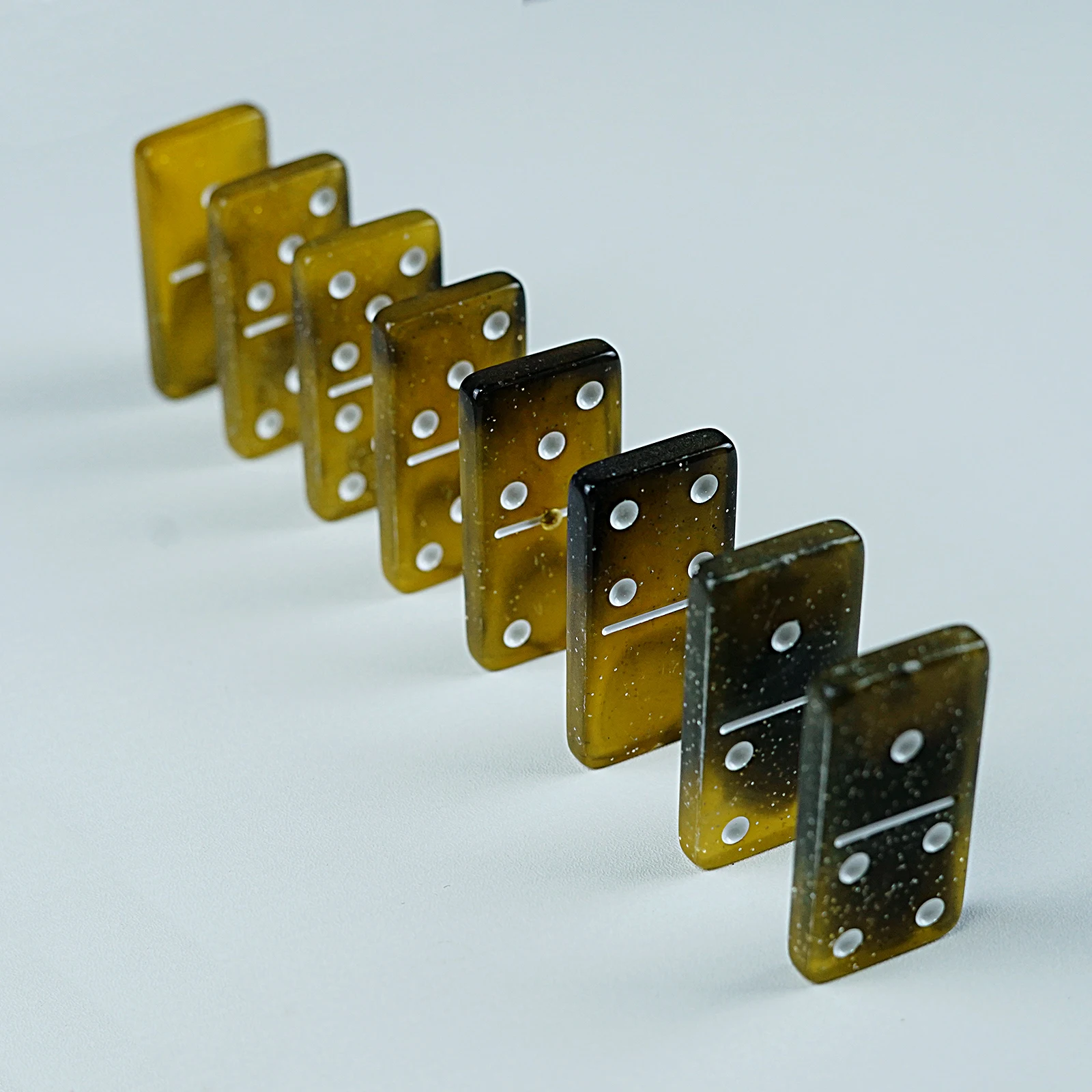 Customized High Quality Special Effect Glitter Cuboid Acrylic Domino ...