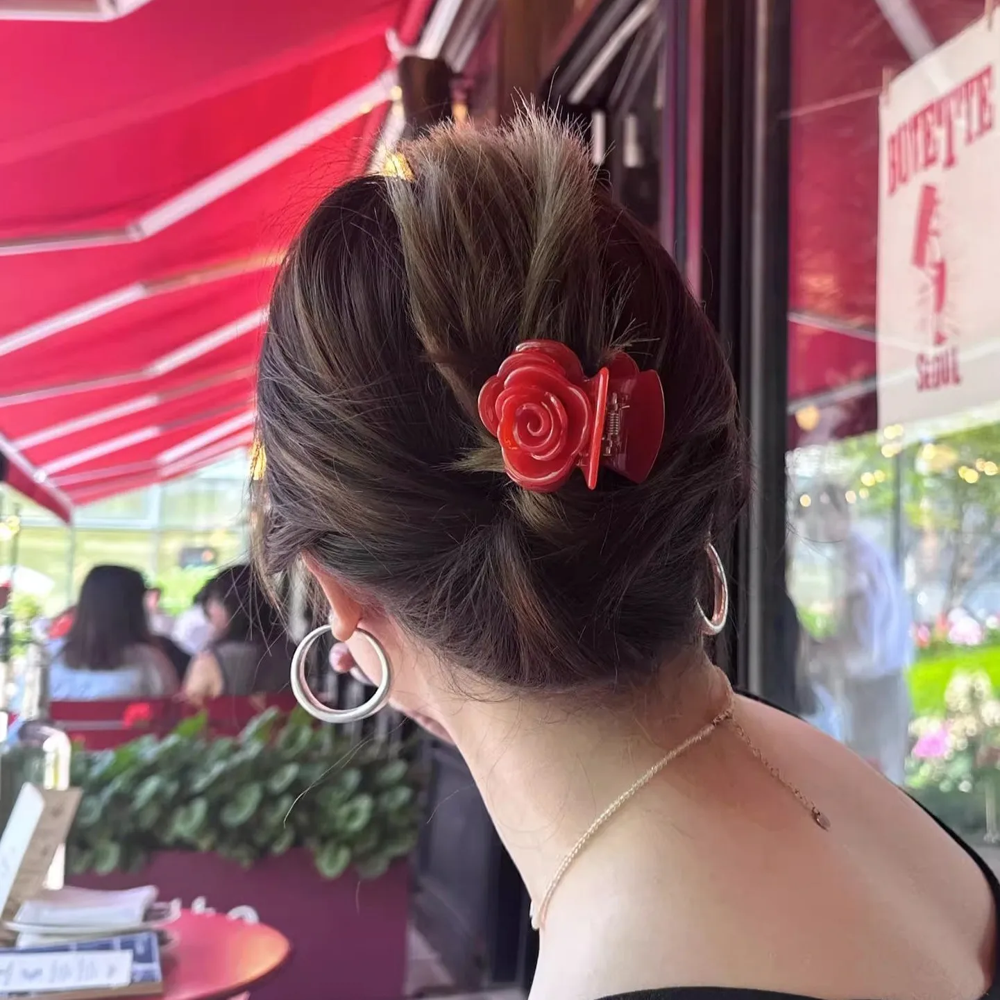 Yi Yhj Women's Hair Accessories Acetate Solid Personalised Rose Clip ...