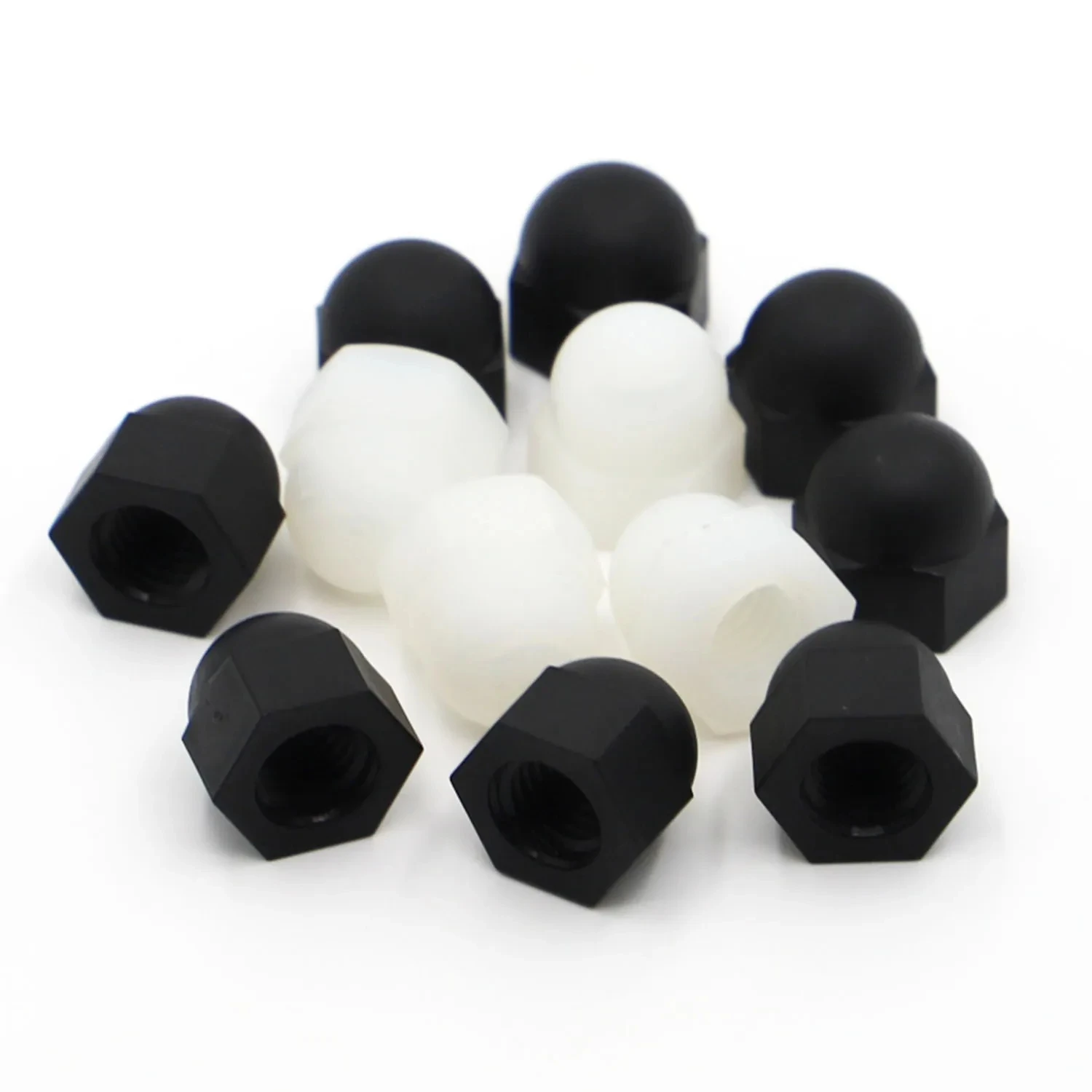 DIN1587 M3 M4 M5 M6 M8 M10 M12 White Black Nylon Cap Nuts Plastic ...