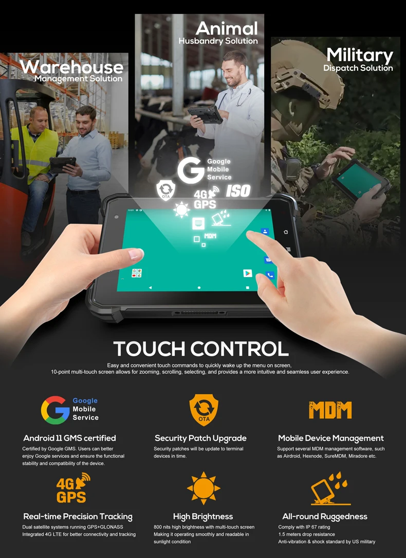 Rugged Industrial Handheld Terminal Tablet Pc Android 4g Lte Gps 7 Inch ...