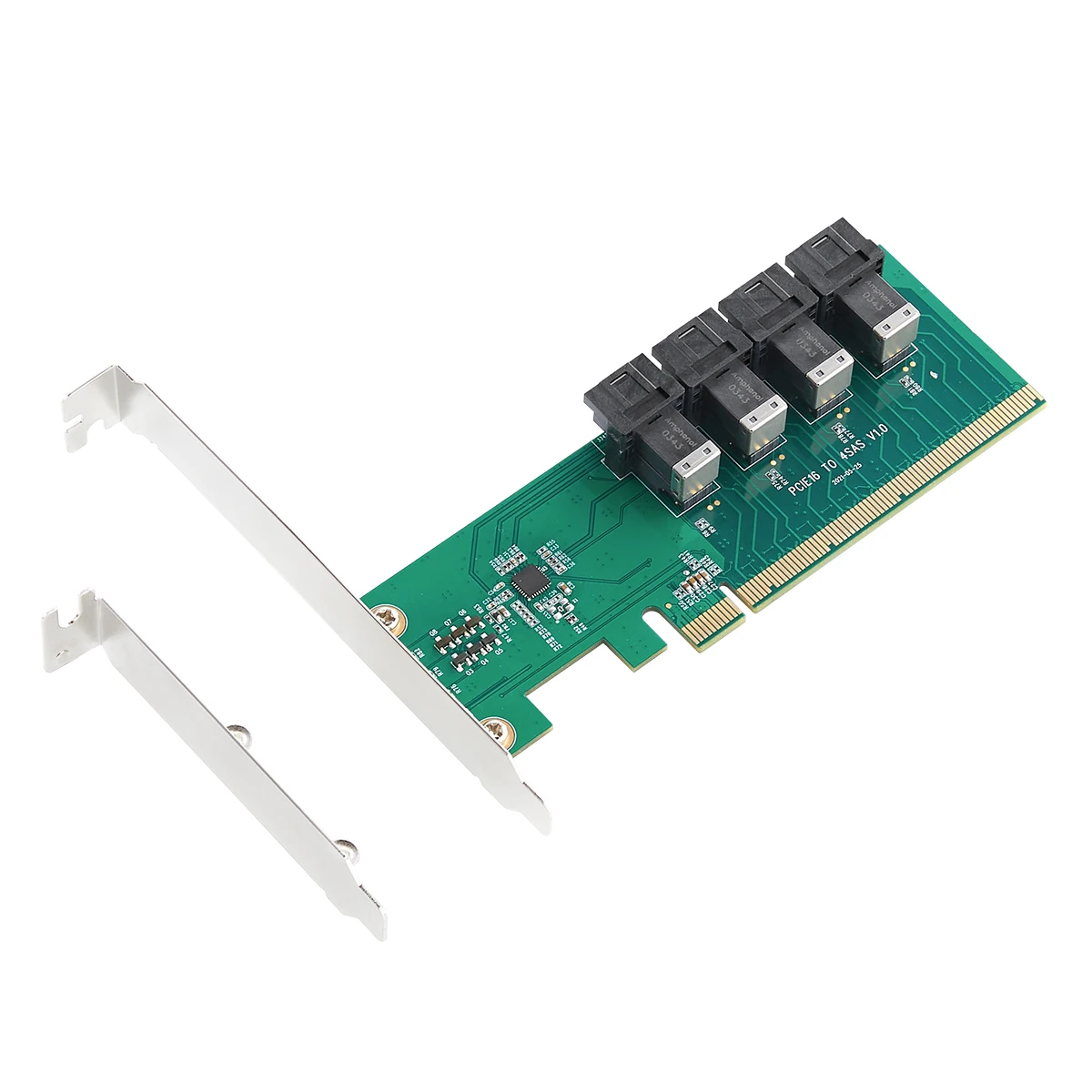 Ceacent Nvme Pcie X16 U.2 SSD 8639 to 8643 4 Port Adapter Riser Card