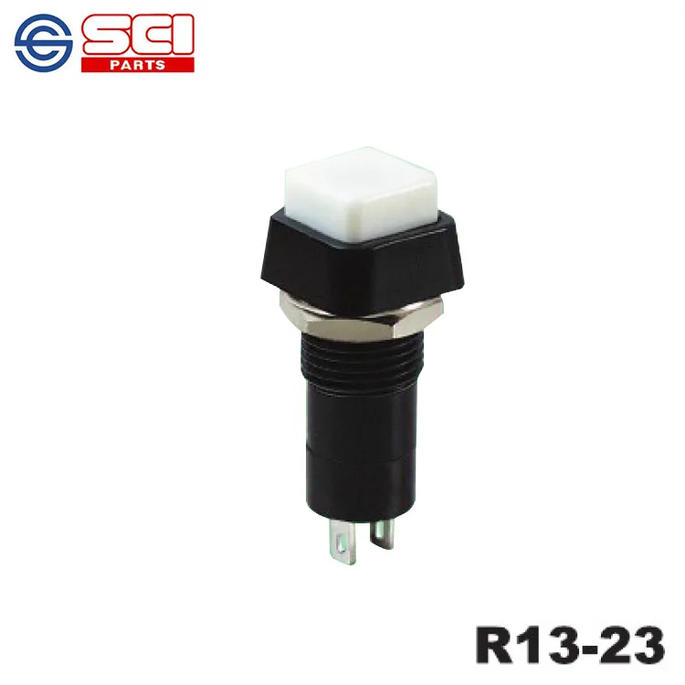 Sci Self-locking Push Button R13-23 Momentary Reset Plastic Snap-in ...