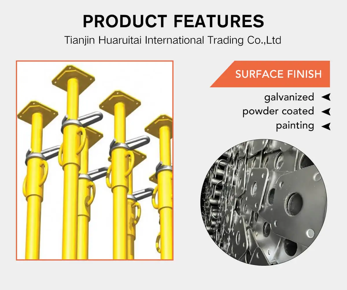 Q235 Steel Scaffolding Poles Adjustable Building Formwork Steel Support ...