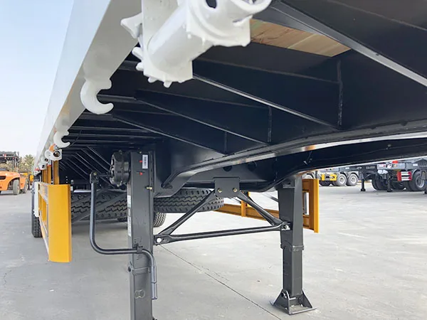 Panda Mech 3 Axle 40ft Wooden Floor Container Flatbed Truck Semi ...