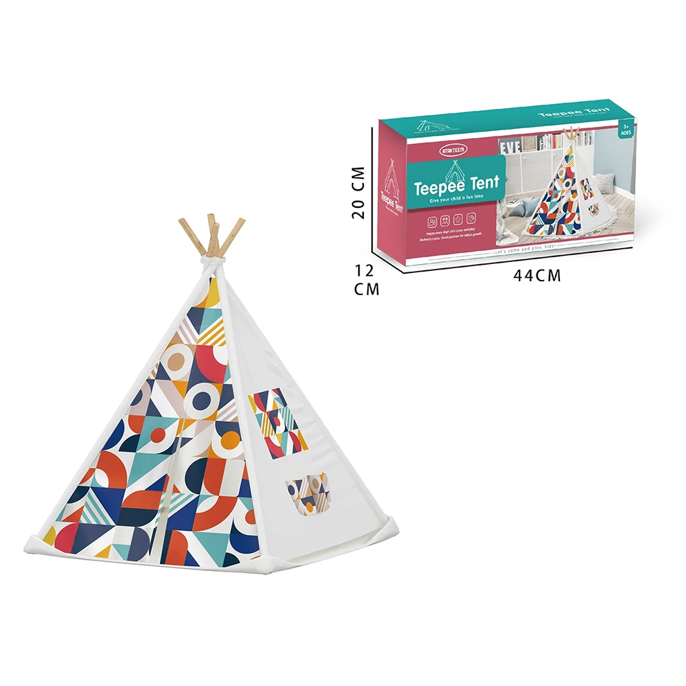 3d Diy Pyramid Teepee Tent Model Geometric Pattern Themed Rooftoy ...