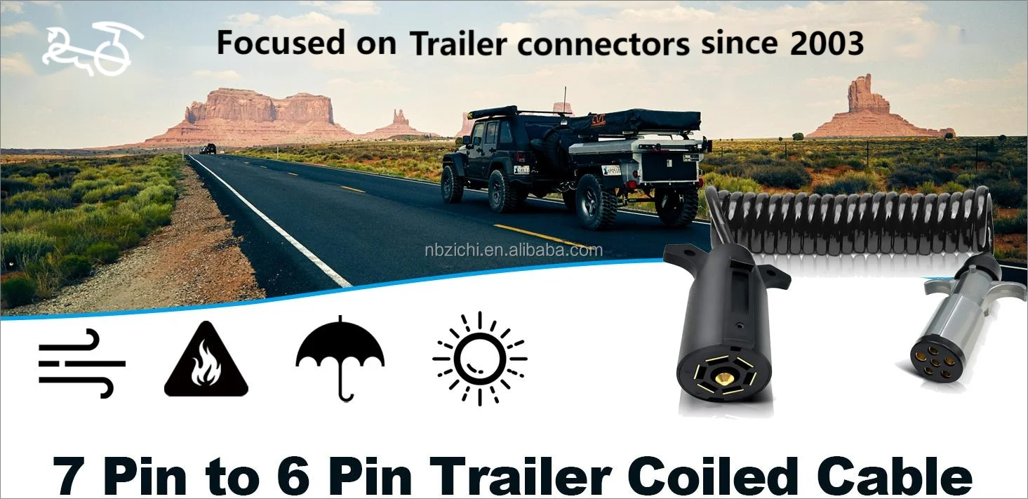 7 Pin To 6 Pin Trailer Adapter Rv 7 To 6 Trailer Wire Kit 7-wire To 6 ...