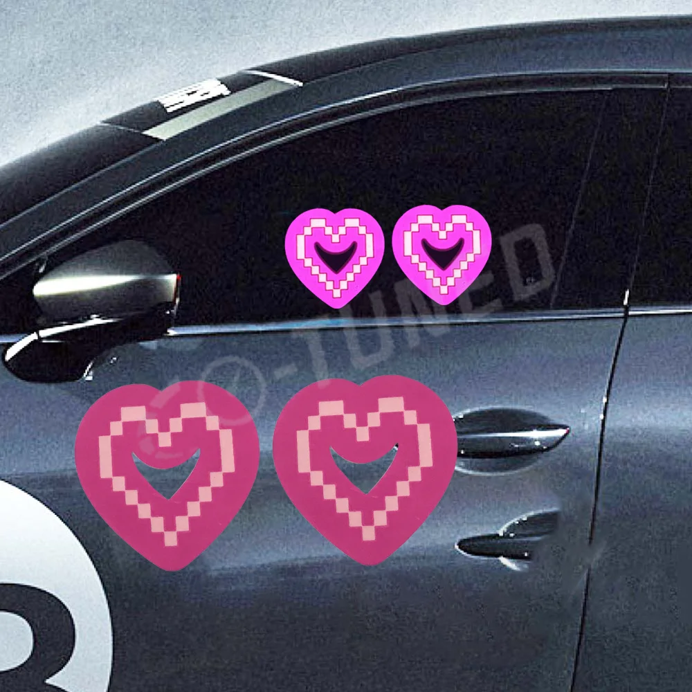 Jdm Heart Shape Glow Panel Signs Dimmable Light Up Car Window ...