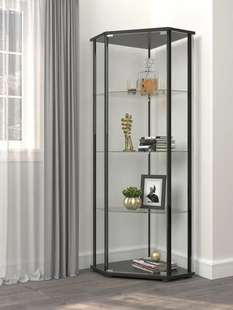 HIKUYA Hexagonal Tower Display Case - Customizable Glass Cabinet