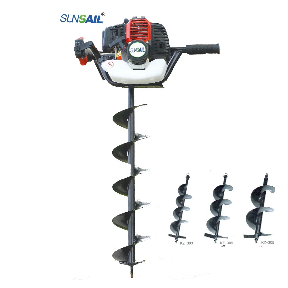 Hand Push Earth Auger With Hand Rack,Earth Auger Hole Digging Machine ...