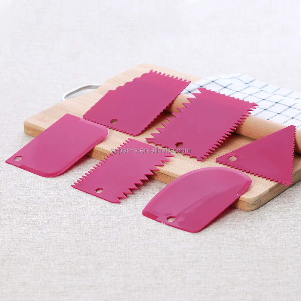 6pcs Cake Scraper Smoother Tool Set Pottery Plastic Cutter Tool Combo ...