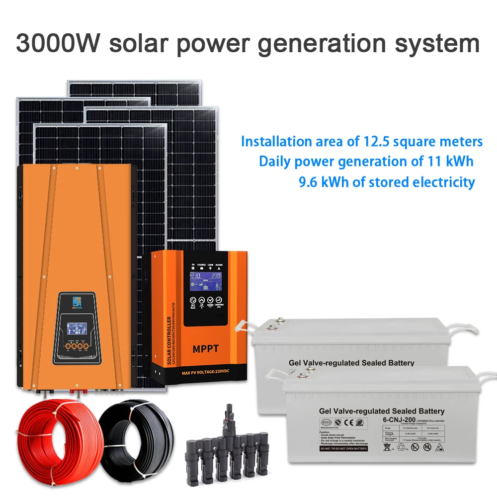 3kw Off Grid Full Set Energy Storage Battery Solar Energy System For ...
