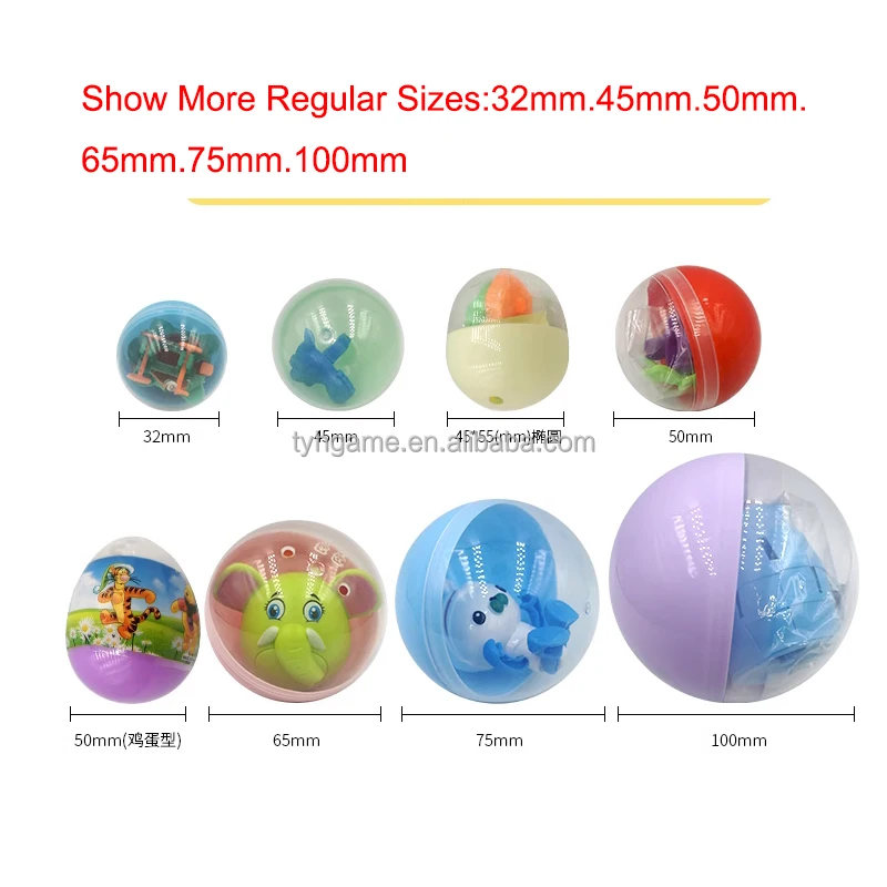 50MM Plastic Egg Capsule Vending Machine Promotional Toys Small Twist ...