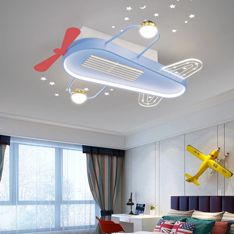 Aircraft bladeless ceiling fan children's room full spectrum led ...