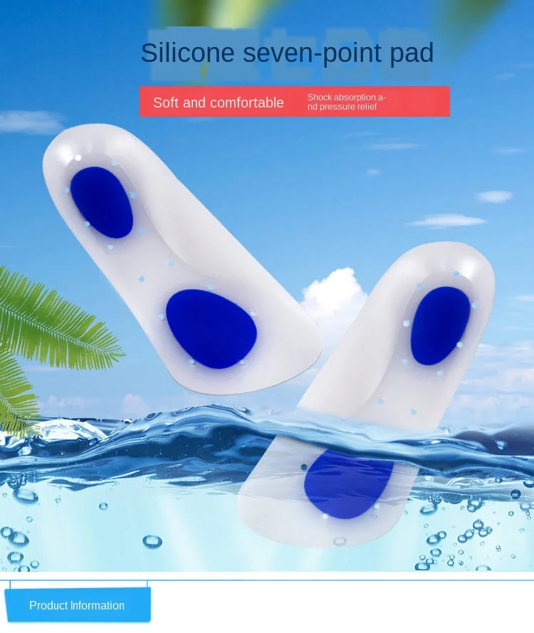 Arch Support Silicone Half Shoe Insole Massaging Metatarsal Cushion ...