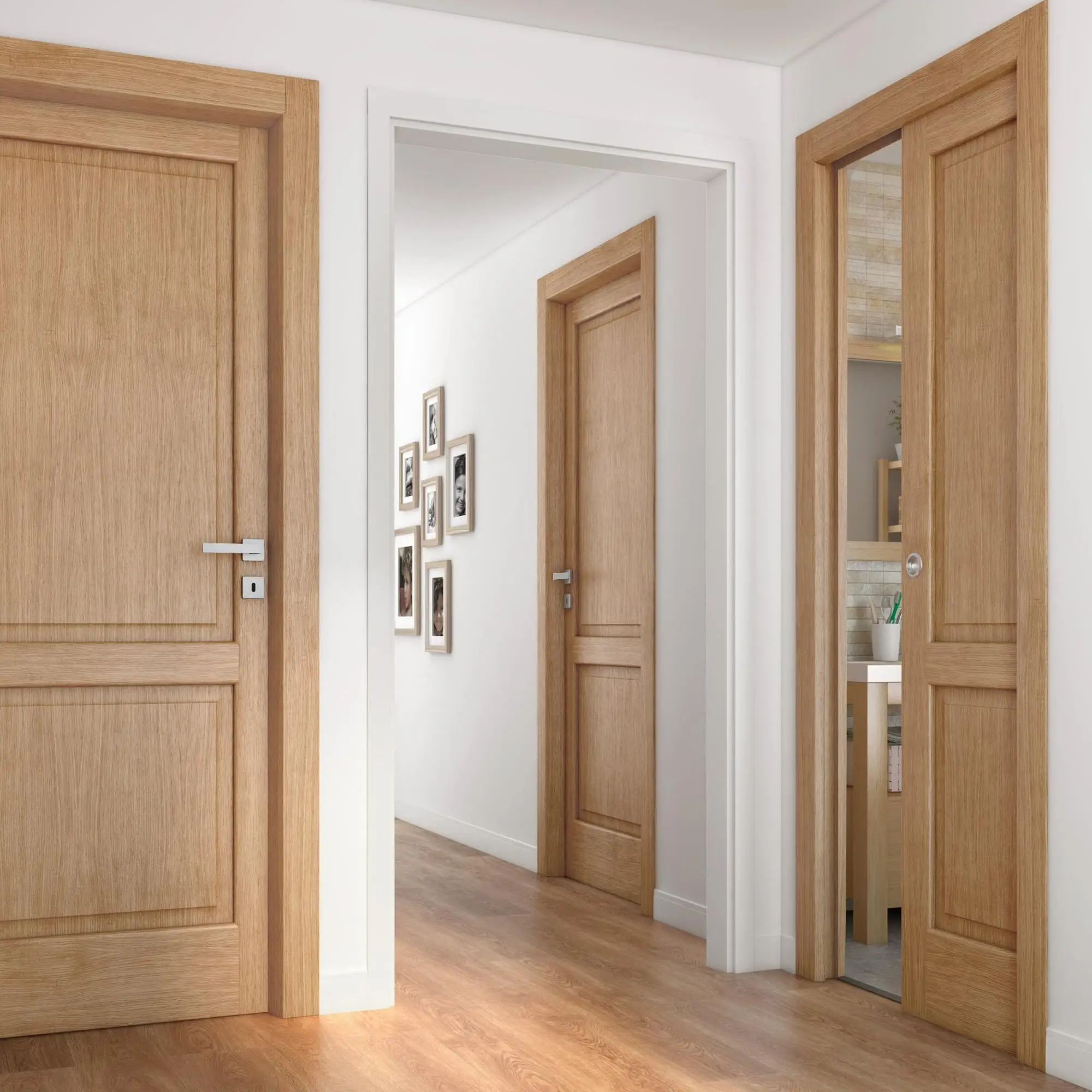 Updecors Customized Solid Wood Room Door Design American Natural Oak ...