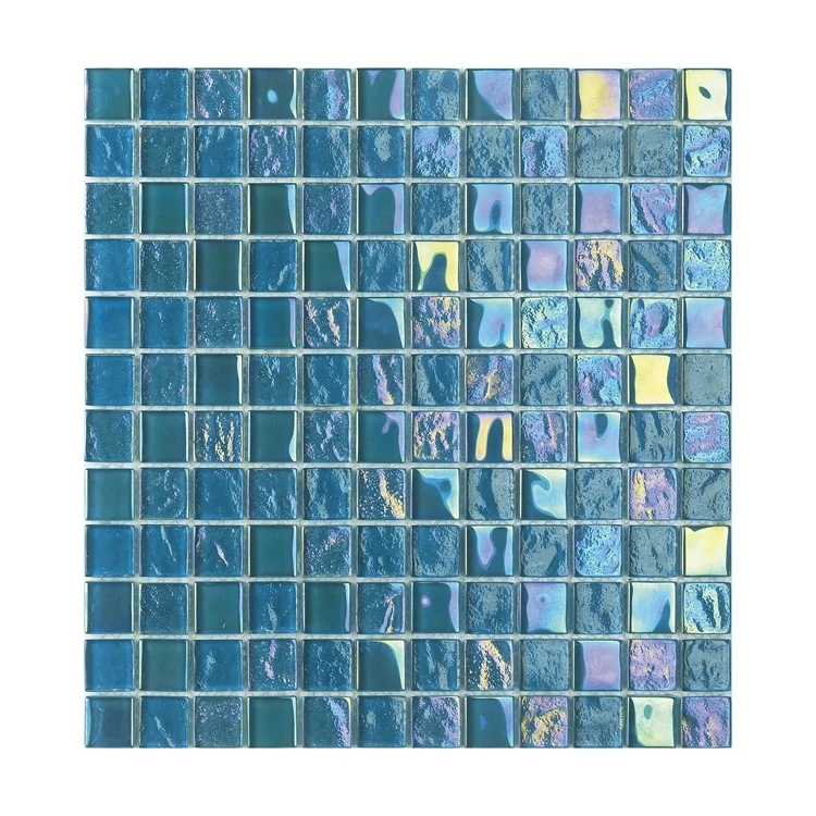 Luxury Chip Pool Tiles Mosaic Aqua Green Square 1 Inch Swimming Pool ...