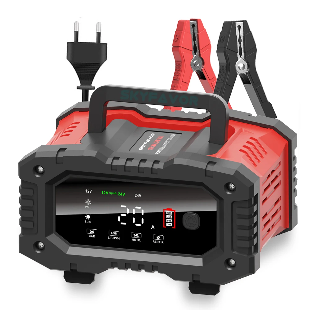 Universal Truck Motorcycle Car Battery Charger - 12V 20A