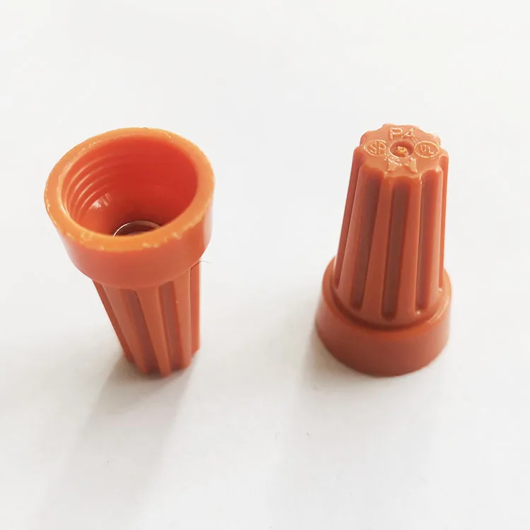 P4H Spring Spiral Type Connector Rotating Terminal Cap Orange