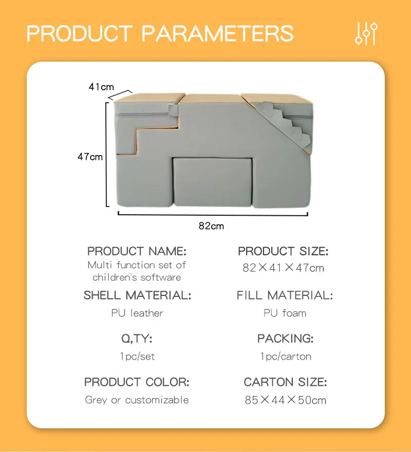 Children Multi-functional Multiform Desk Sofa Chair Kids Softplay ...