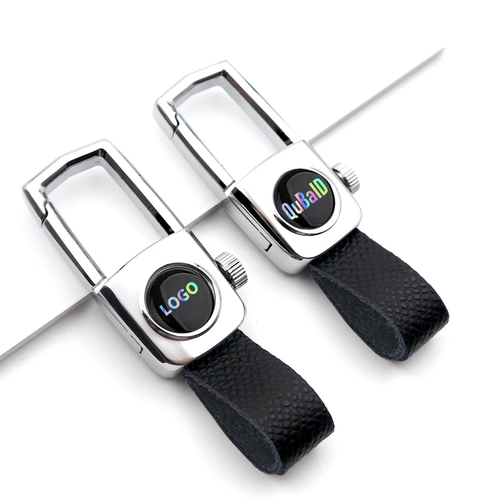 New Fashion Blank Car Key Ring Metal Leather Easy Assembly Remote Car ...