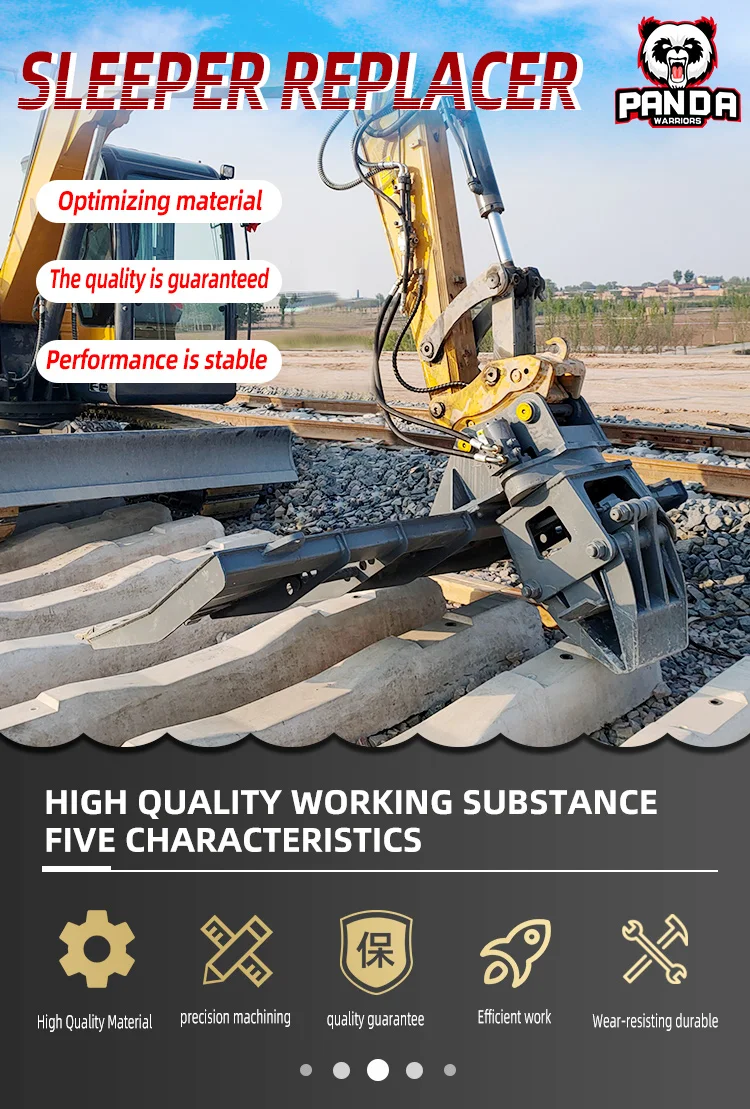 Excavator with Sleeper Replacer - Efficient Rail Maintenance