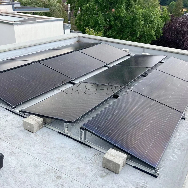 Flat Roof Solar Mounting Solution Solar Panel Bracket Of Flat Roof ...