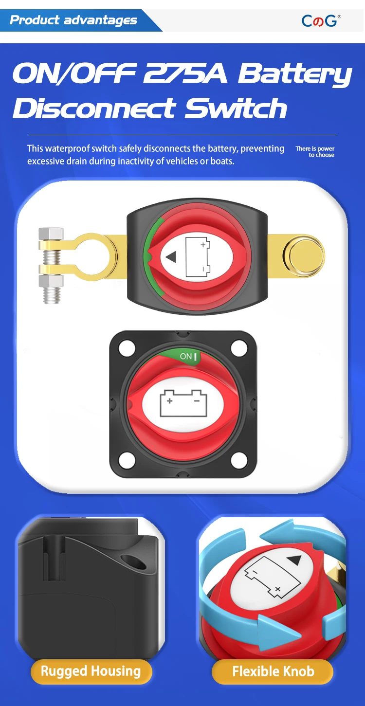 CG 12-48V Car Isolator Disconnect Rotary Switch 275A 2 Position On/Off ...