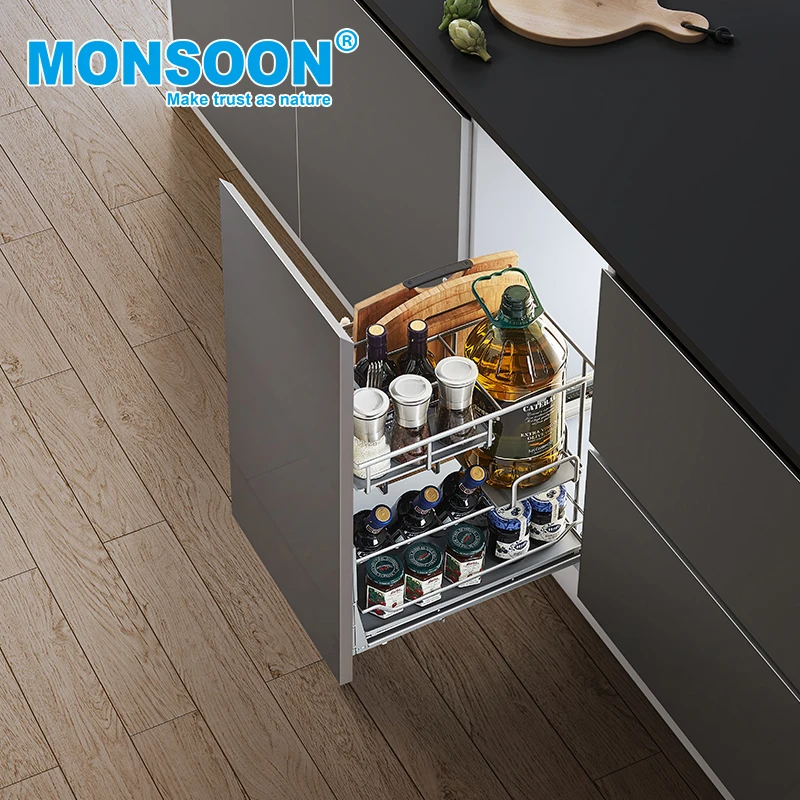 Hot Sale Wire Tidy Basket Condiment Drawer Pull Out Basket Metal Wire ...