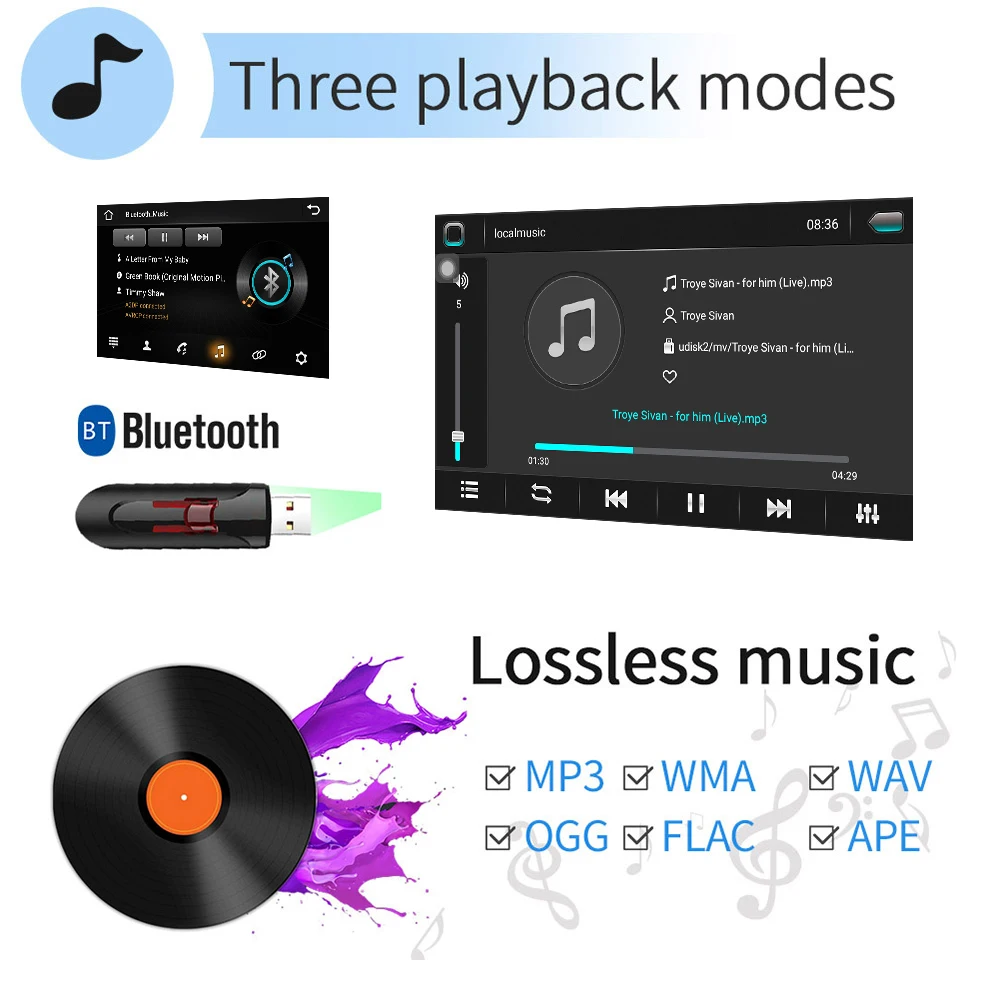 Alpine 2din Android 12 BT Systems DSP Car Audio - 7" Screen