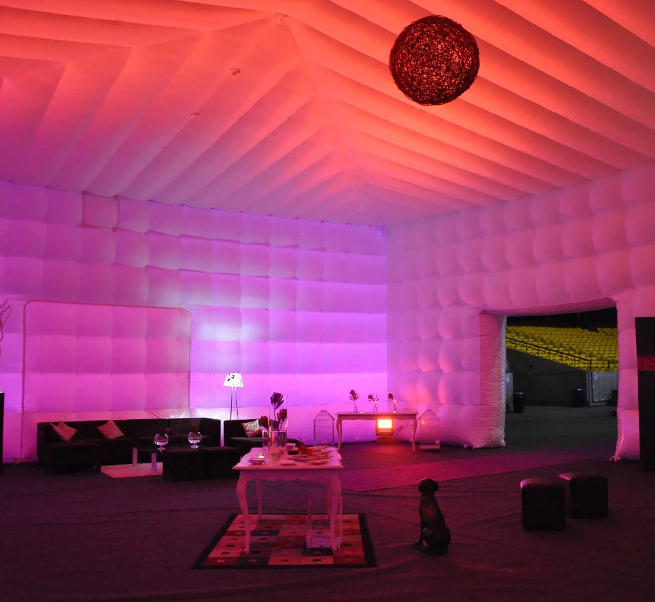 8m 26ft Giant Lighting Inflatable Cube Lighted Led Party Tent For ...