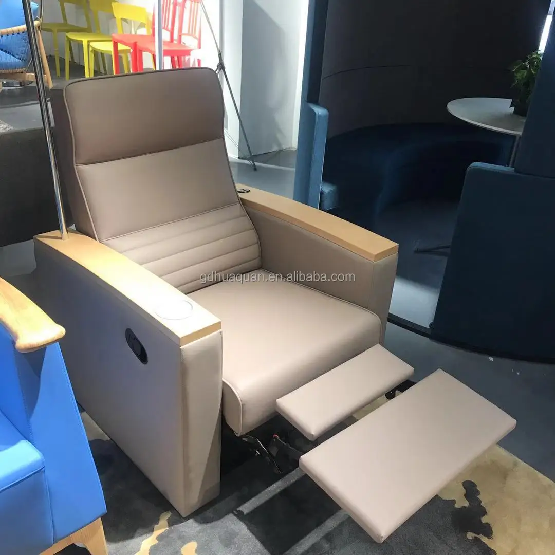 Luxury Hospital Comfortable Recliner Medical Transfusion Chair With IV ...