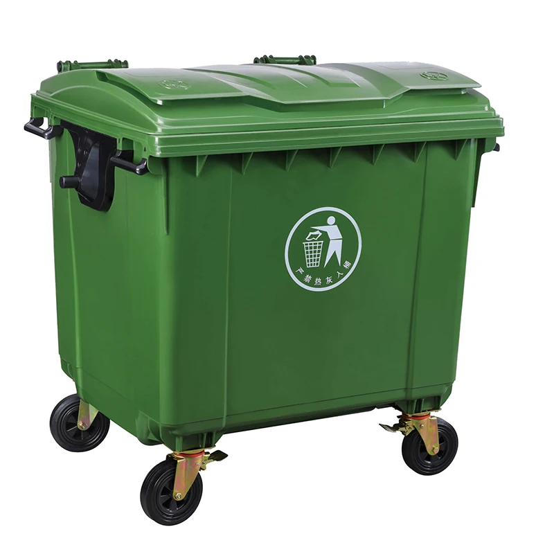 HQPC 660L/1100L Plastic Standing Waste Bin with Lids Kitchen Recycling ...